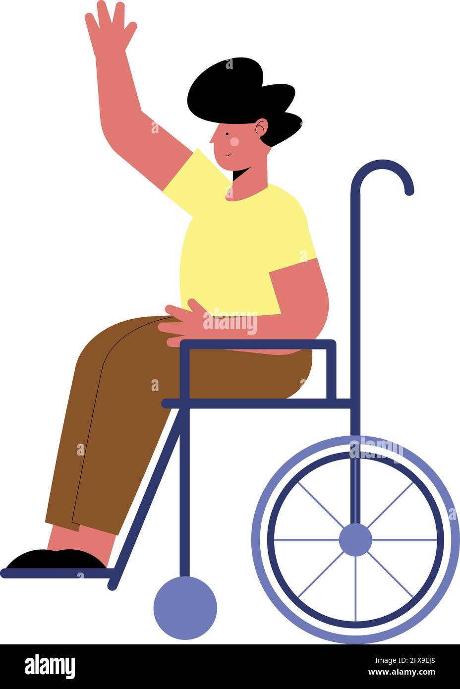 man in wheelchair disable character Stock Vector Image & Art - Alamy