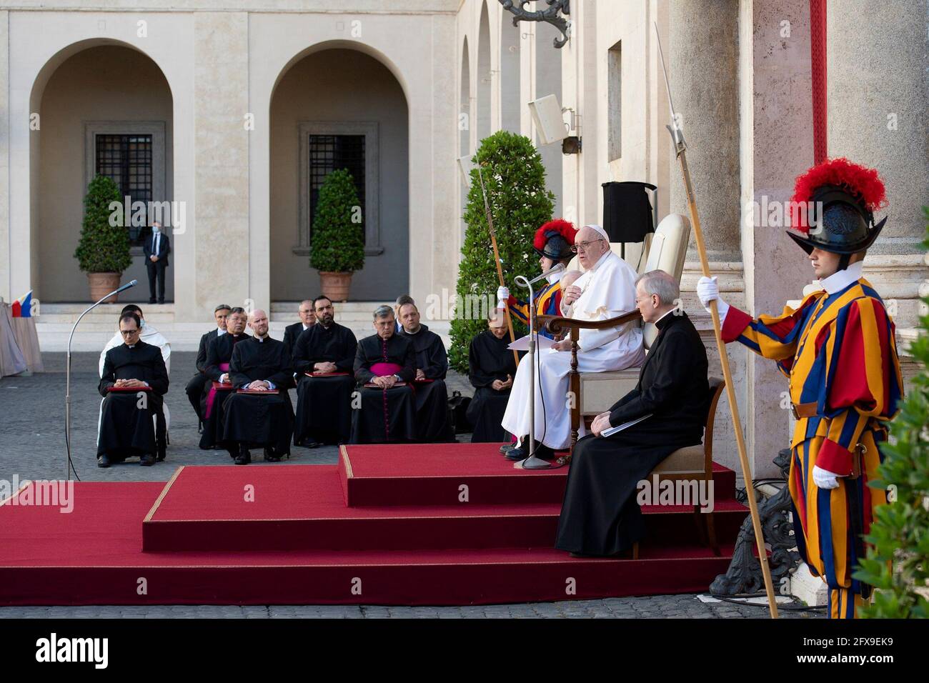 Rome, Italy. 26th May, 2021. May 26, 2021 : Pope Francis during his ...