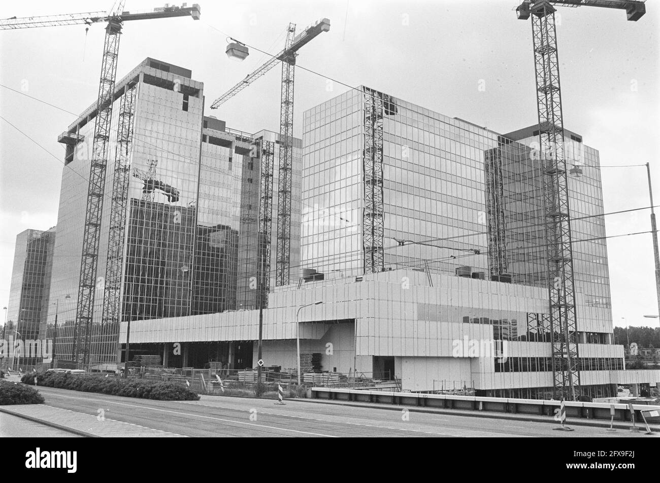 Construction world trade center amsterdam Black and White Stock Photos ...