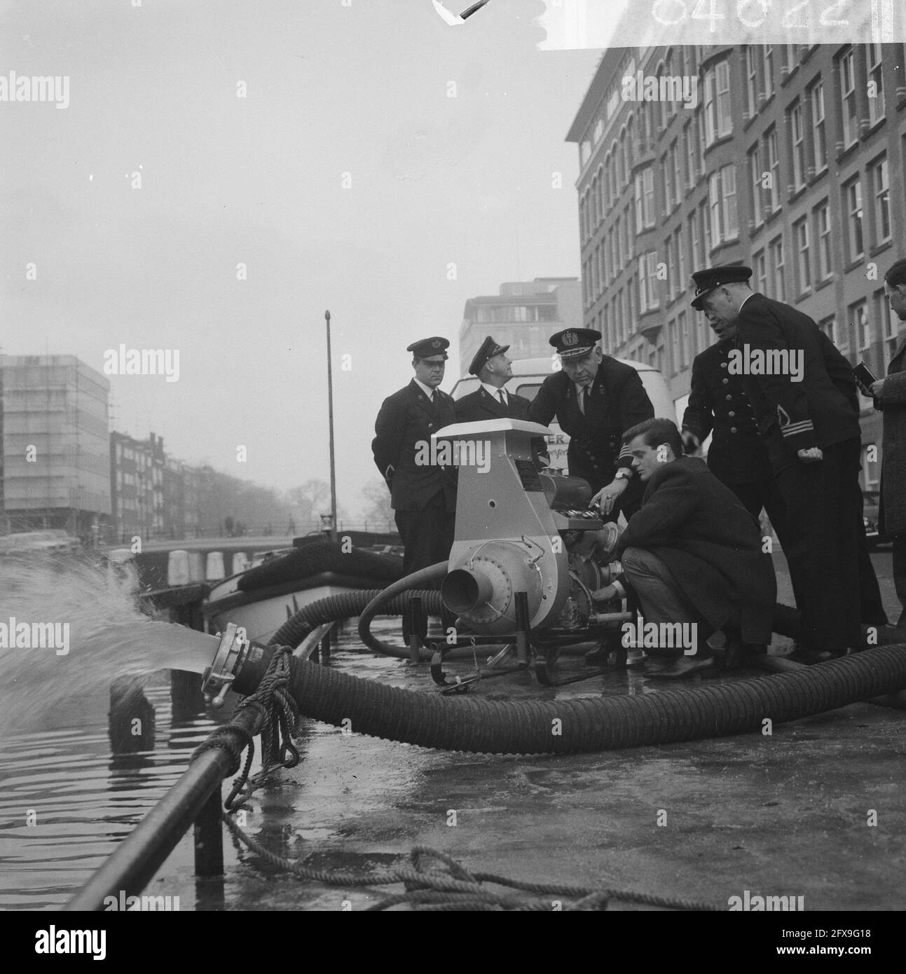 Cannon fire department Black and White Stock Photos & Images - Alamy