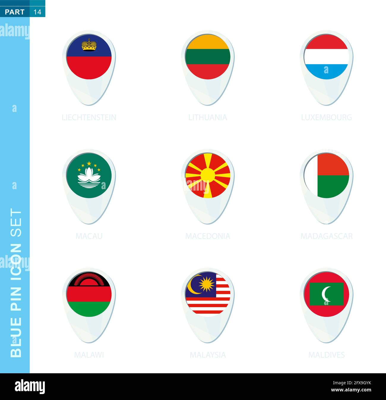 Malaysia map pin hi-res stock photography and images - Alamy