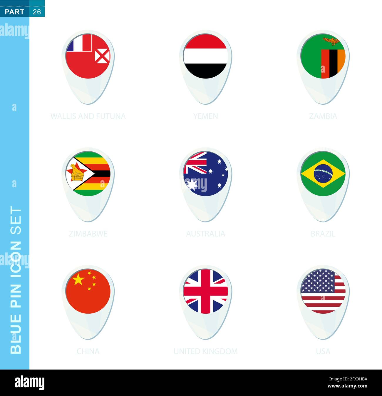 Wallis and futuna map pin hi-res stock photography and images - Alamy