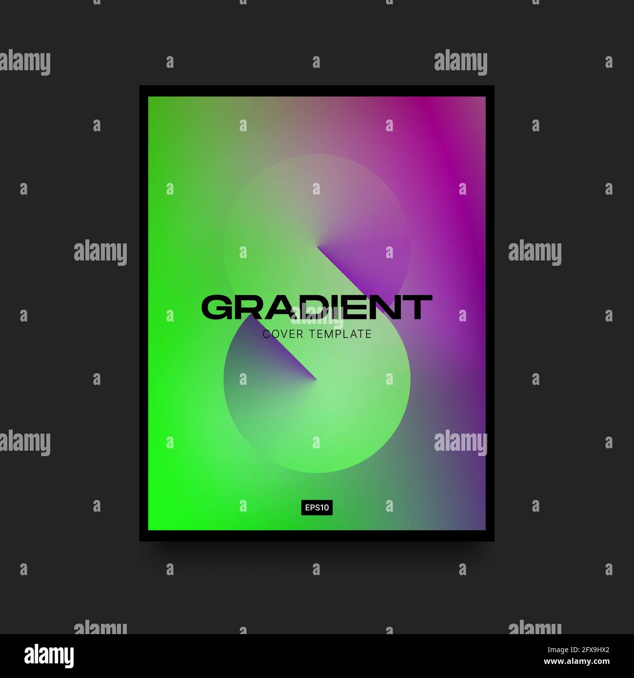 Green and Pink Gradient Cover Template with Infinity Symbol. Vector ...