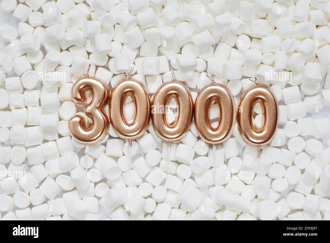 30000 followers card. Template for social networks, blogs. Background ...