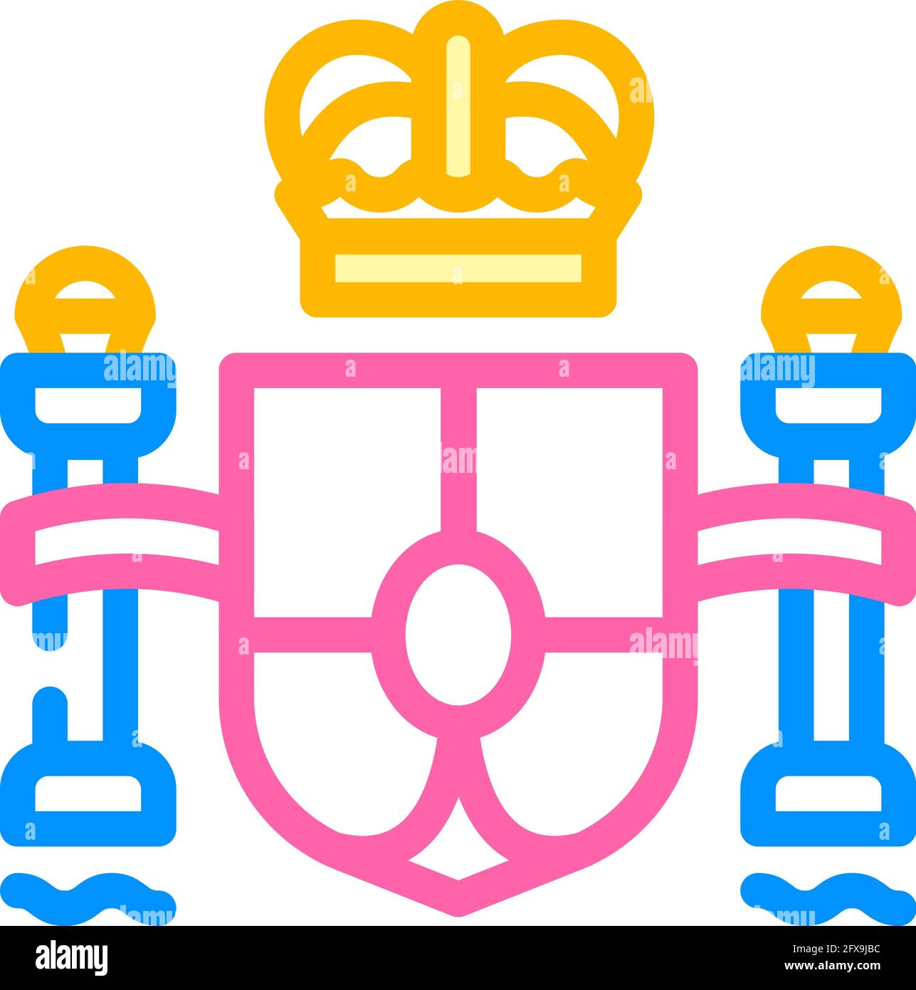blazon spain color icon vector illustration Stock Vector Image & Art ...