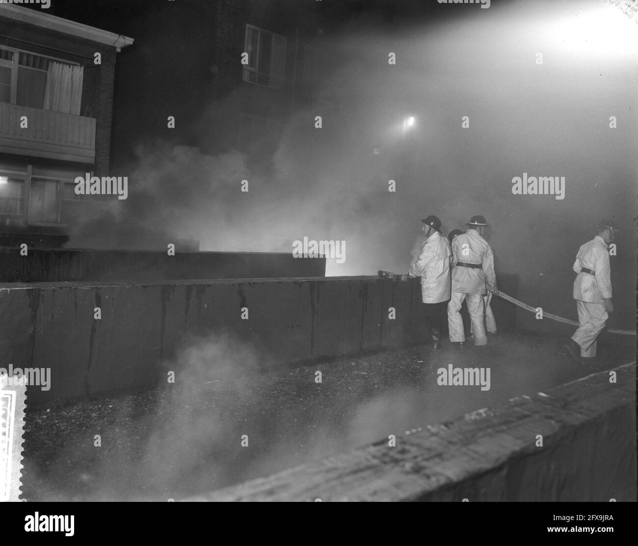 Fire, foam rubber factory in Rotterdam, 30 August 1960, fires, The ...