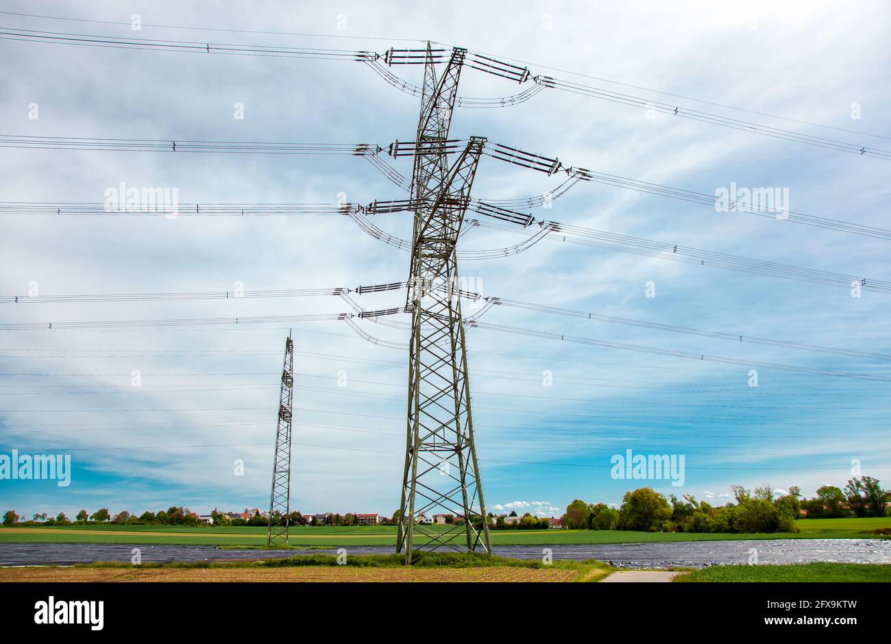 High tension pylons hi-res stock photography and images - Alamy