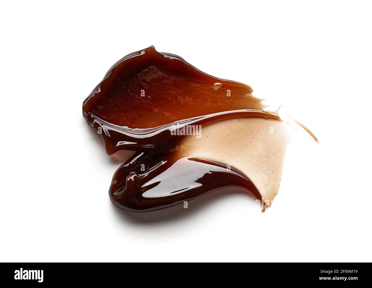 Chocolate colored gel smear and texture. Cosmetic gel or caramel syrup ...