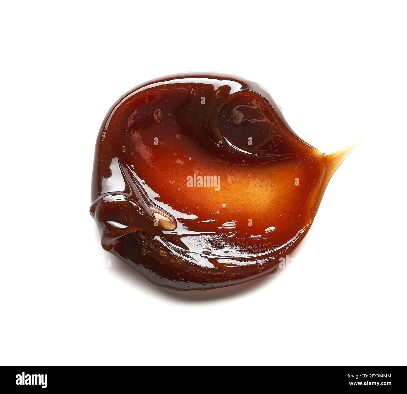 Chocolate colored gel smear and texture. Cosmetic gel or caramel syrup ...