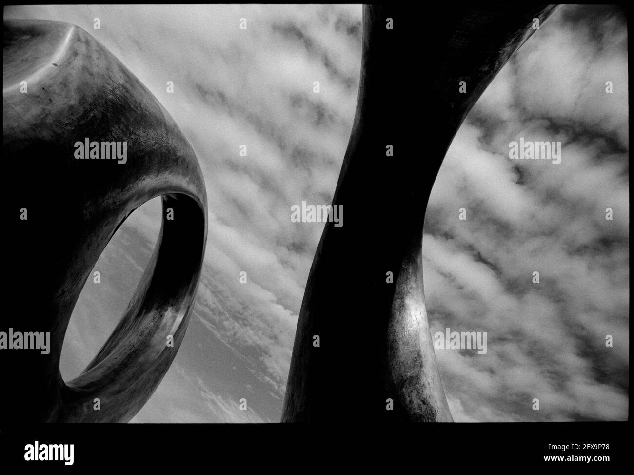 The Henry Moore Sculpture Park at Perry Green, Hertfordshire, England 1996 scanned 2021. Seen ...