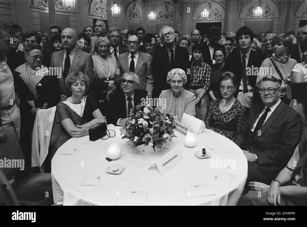 Mayor Polak and his wife (center) among the invited guests, June 2 ...