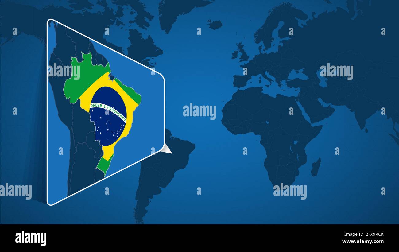 brazil on world map location