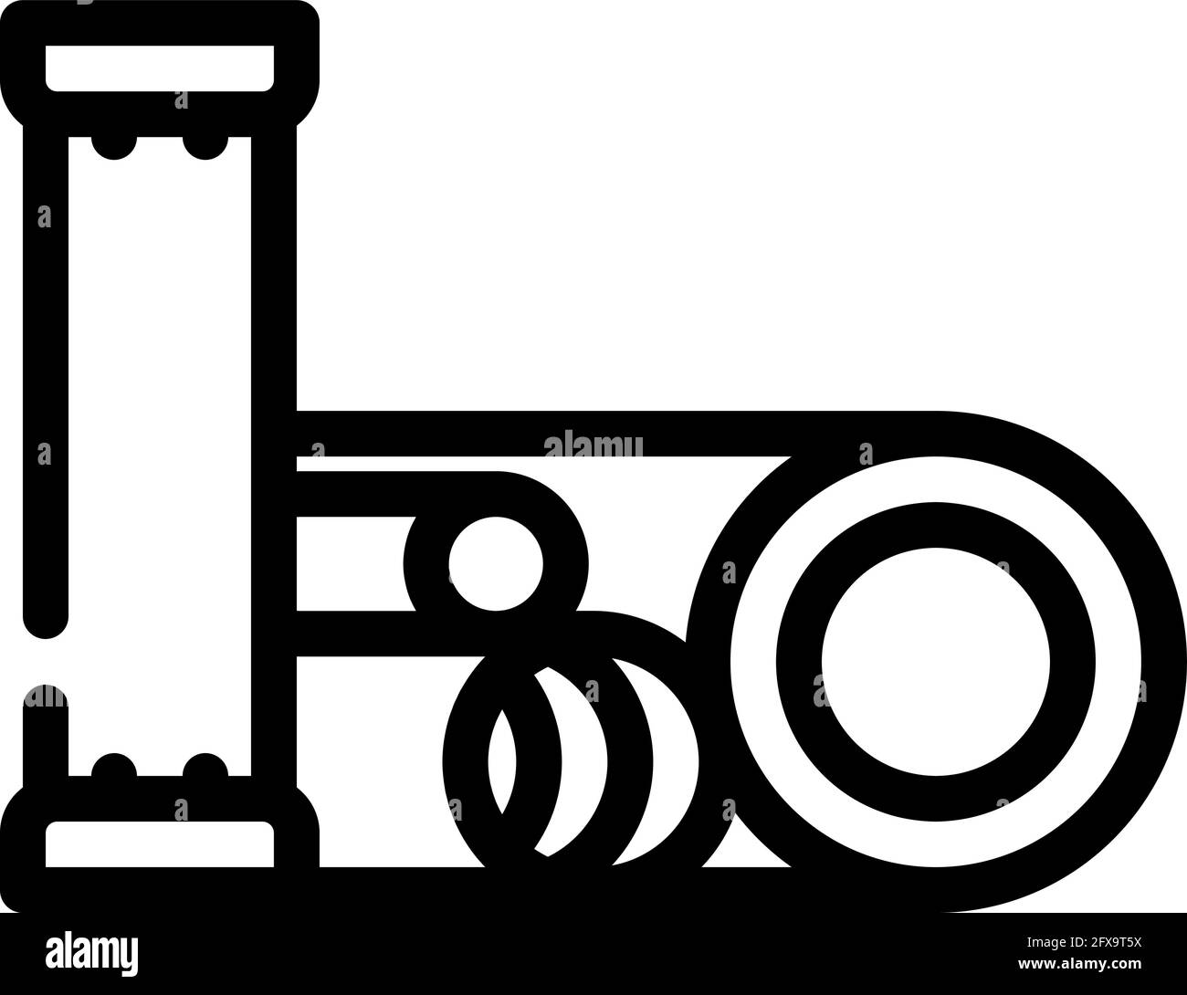 pipes building material line icon vector illustration Stock Vector ...