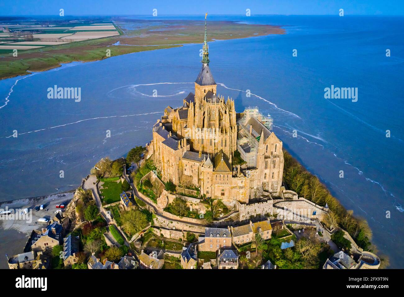 France, Normandy, Manche department, Bay of Mont Saint-Michel Unesco ...