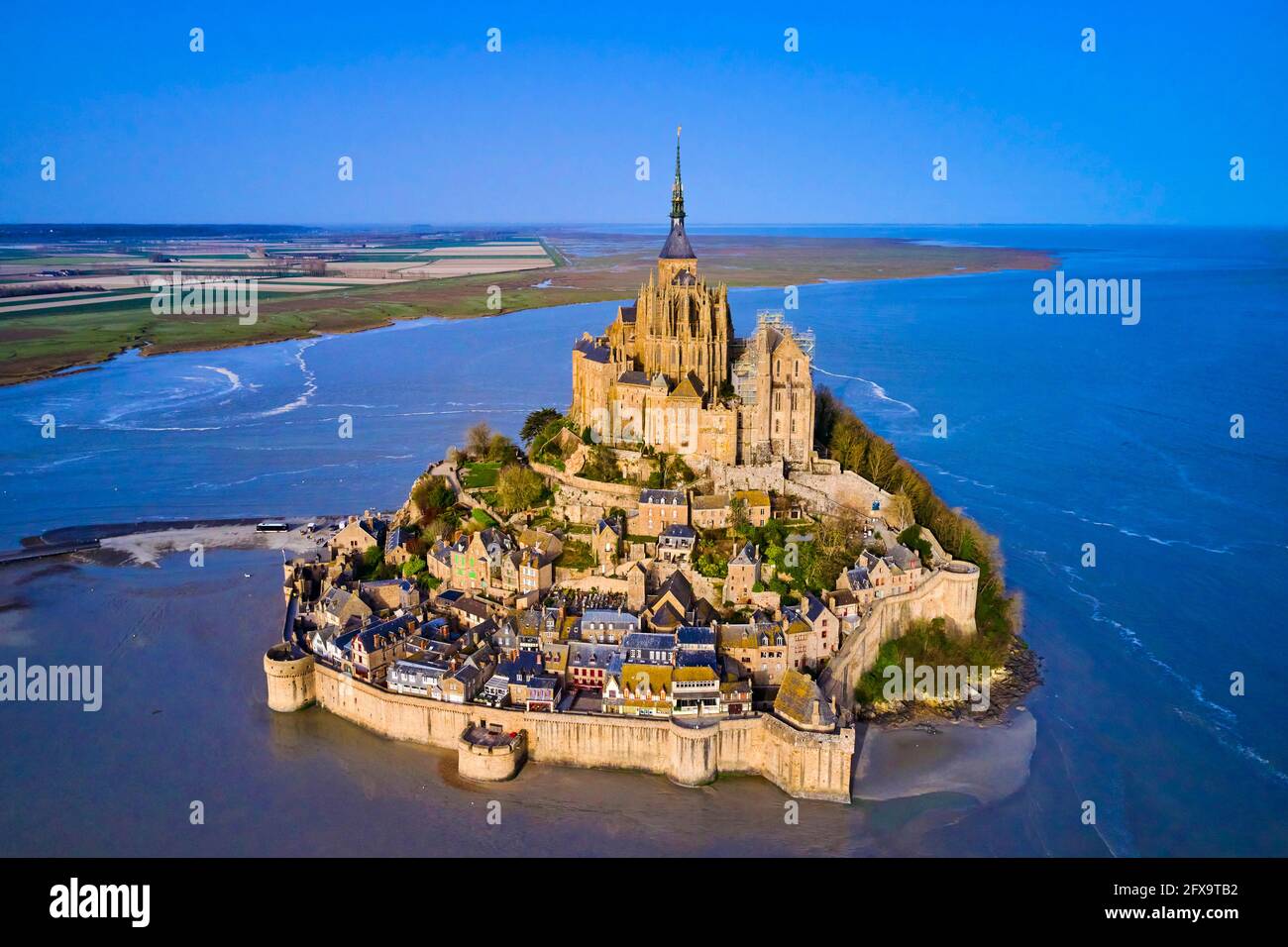 France, Normandy, Manche department, Bay of Mont Saint-Michel Unesco ...