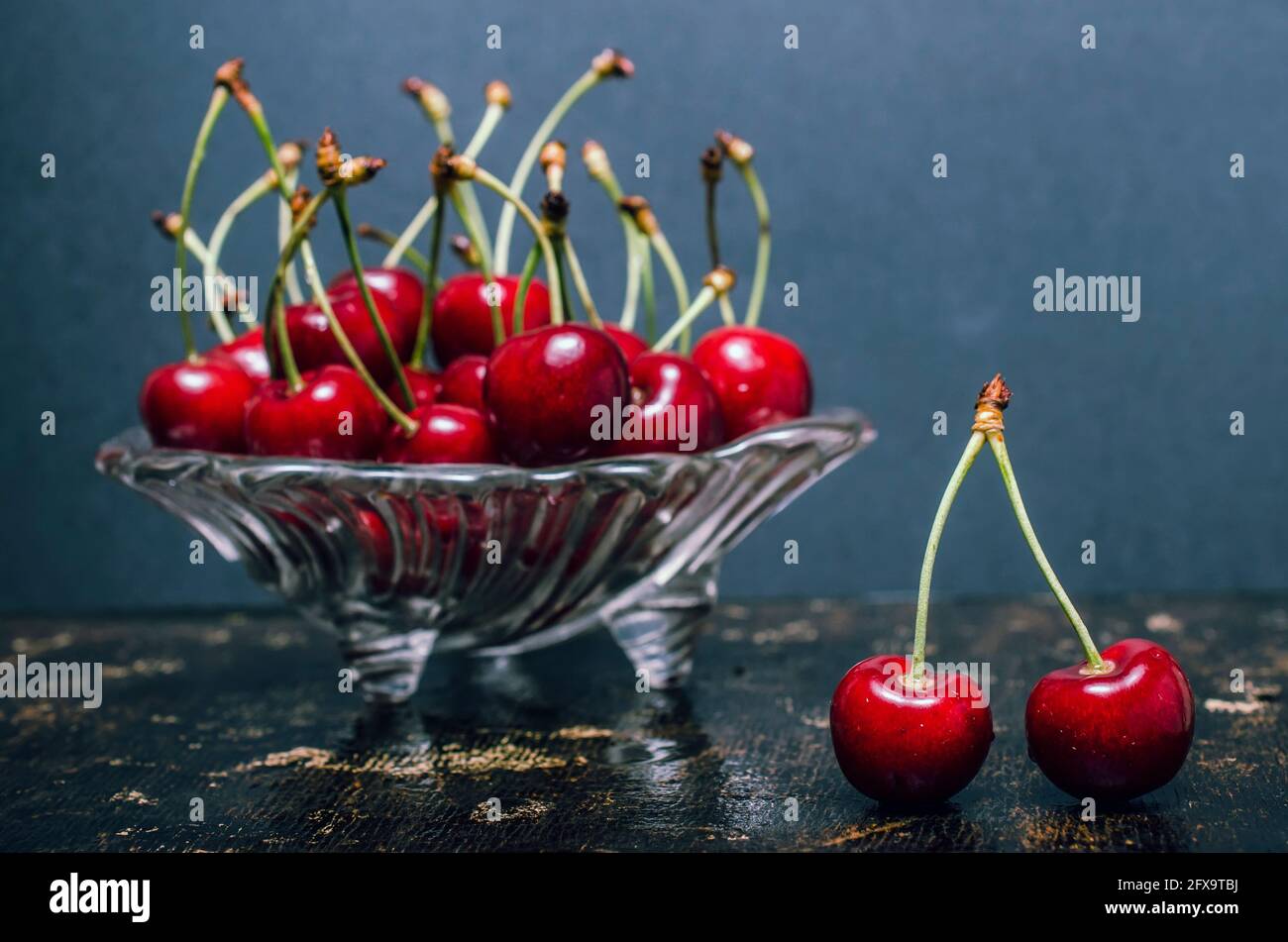 still life with cherries Stock Photo - Alamy