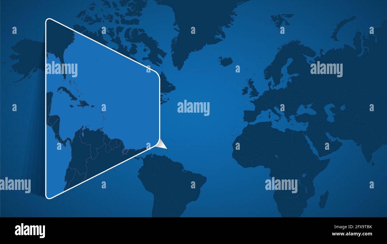 Location of Dominica on the World Map with Enlarged Map of Dominica ...