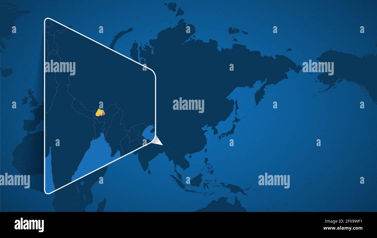 Bhutan location on world map