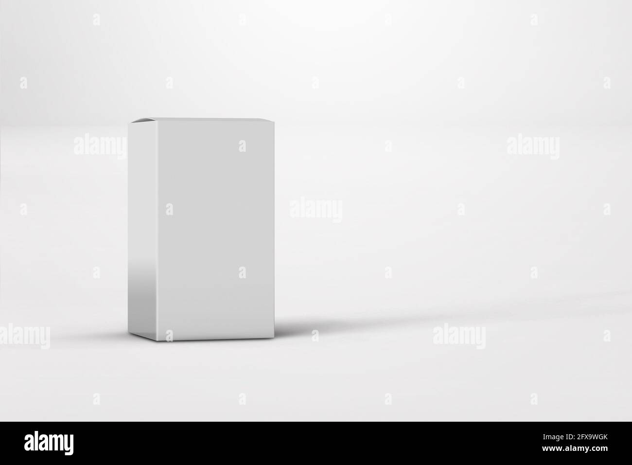 New design of glossy white box package isolated. template for your ...