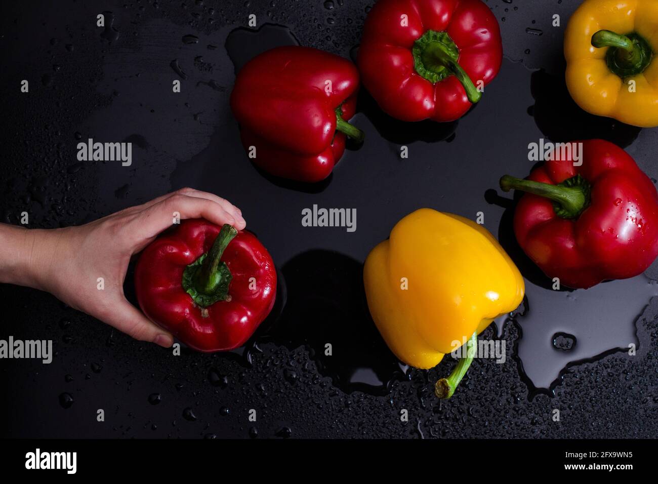 Top view hand black hi-res stock photography and images - Alamy