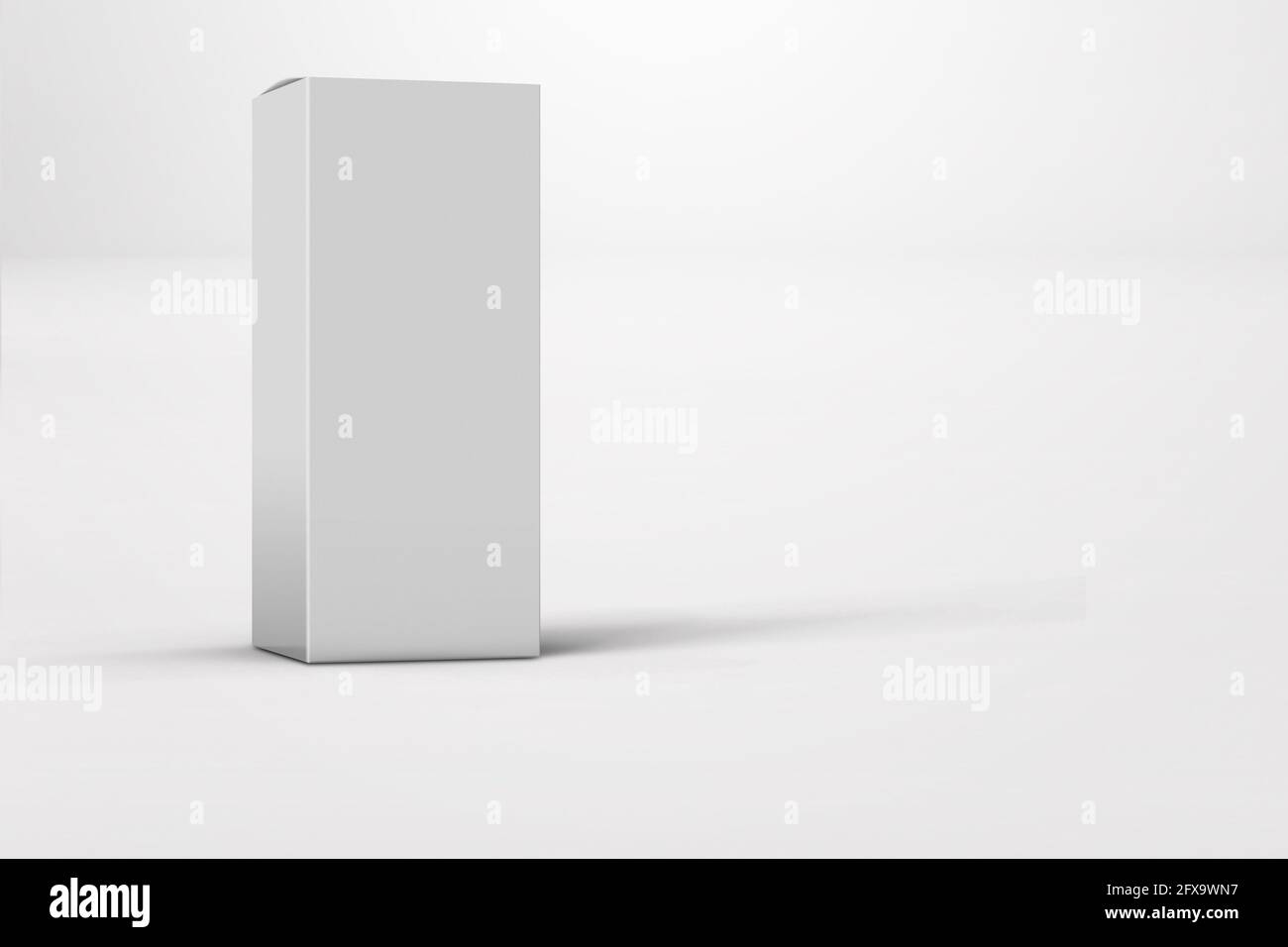 New design of glossy white box package isolated. template for your ...
