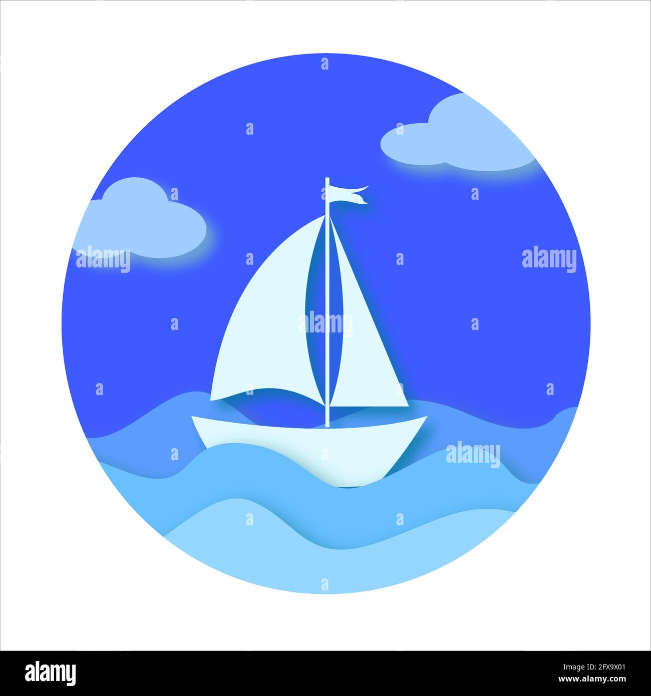 Beautiful view modern boat Stock Vector Images - Alamy