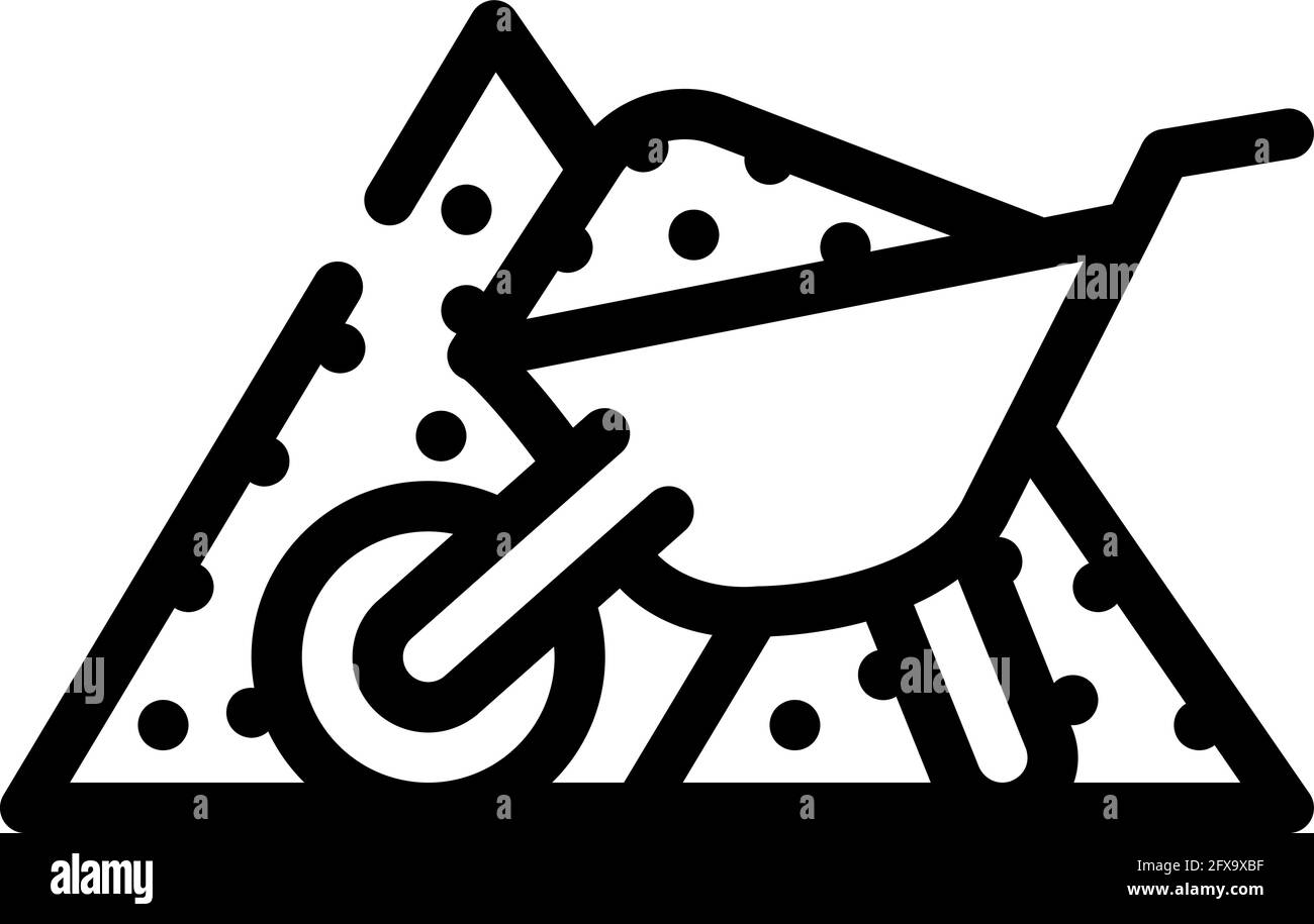 sand building material line icon vector illustration Stock Vector Image ...