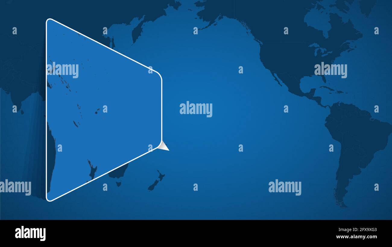 Location of Tonga on the World Map with Enlarged Map of Tonga with Flag ...