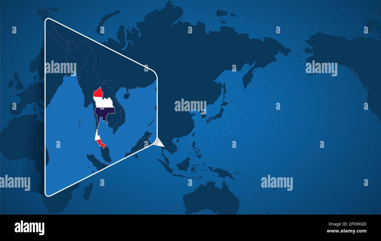 Thailand location on the world map