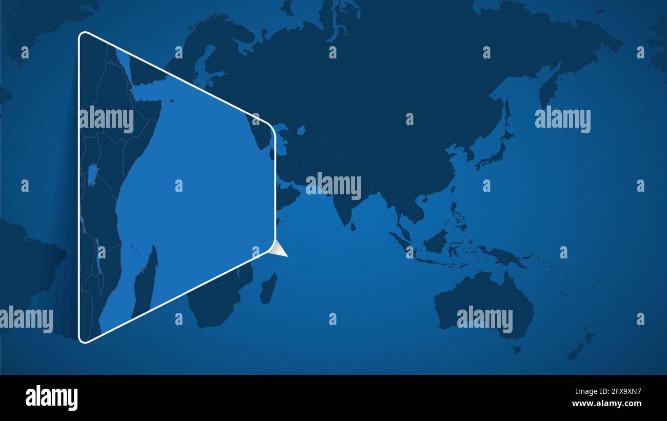 Location of Seychelles on the World Map with Enlarged Map of Seychelles ...