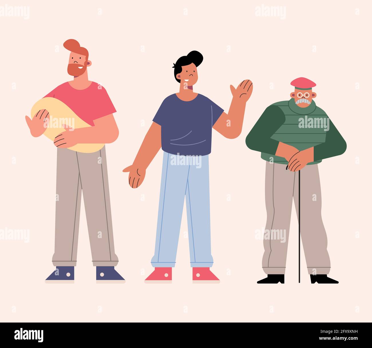 four family members group characters Stock Vector Image & Art - Alamy