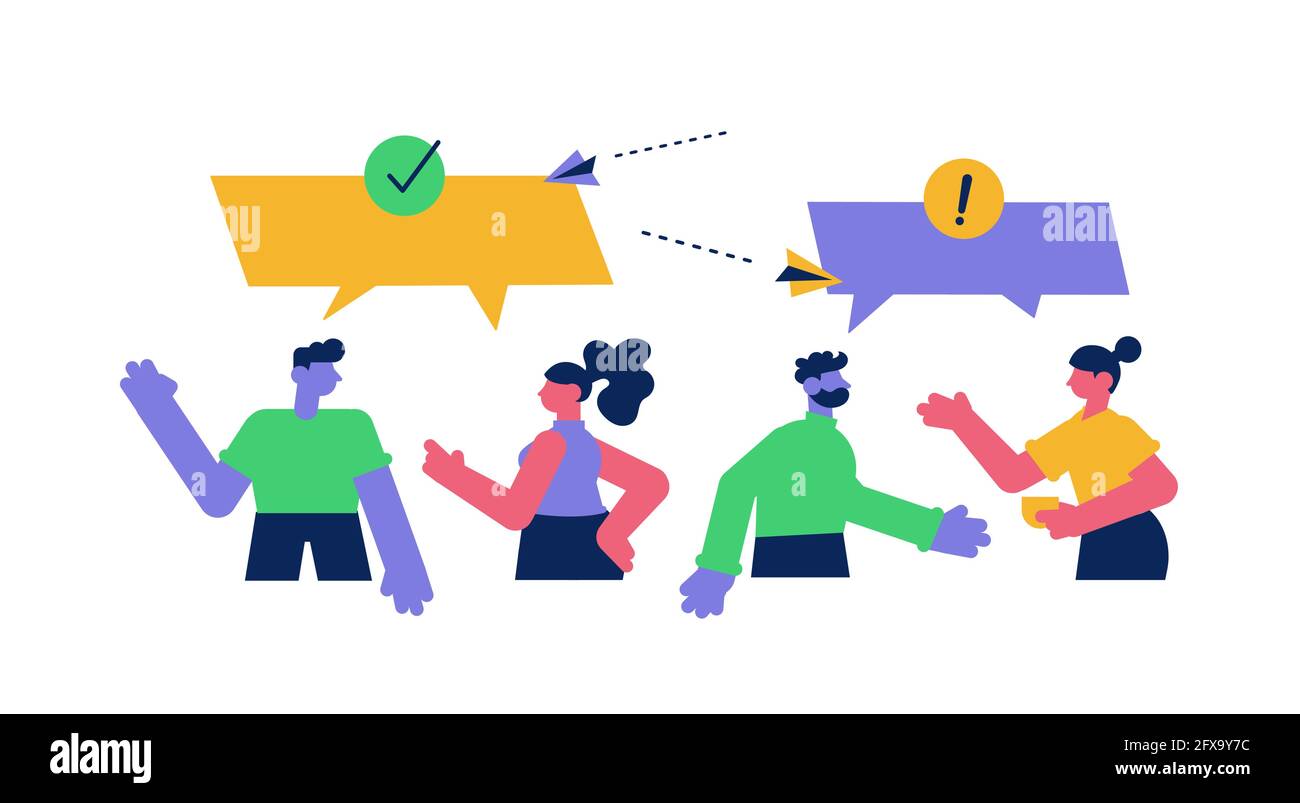 Conversation between people Stock Vector Images - Alamy