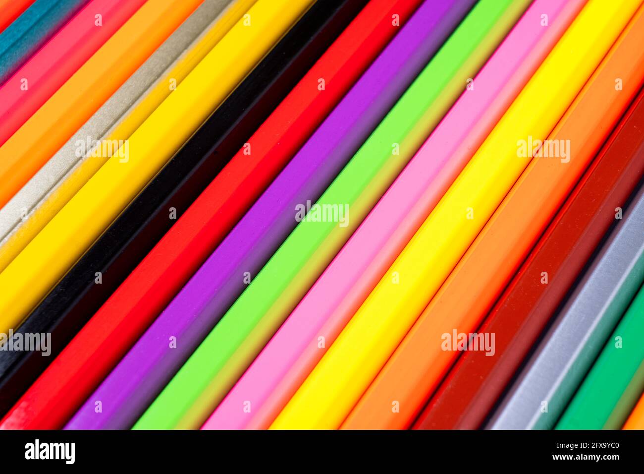 Colored pencils pattern. Set of multicolored pencils background texture ...