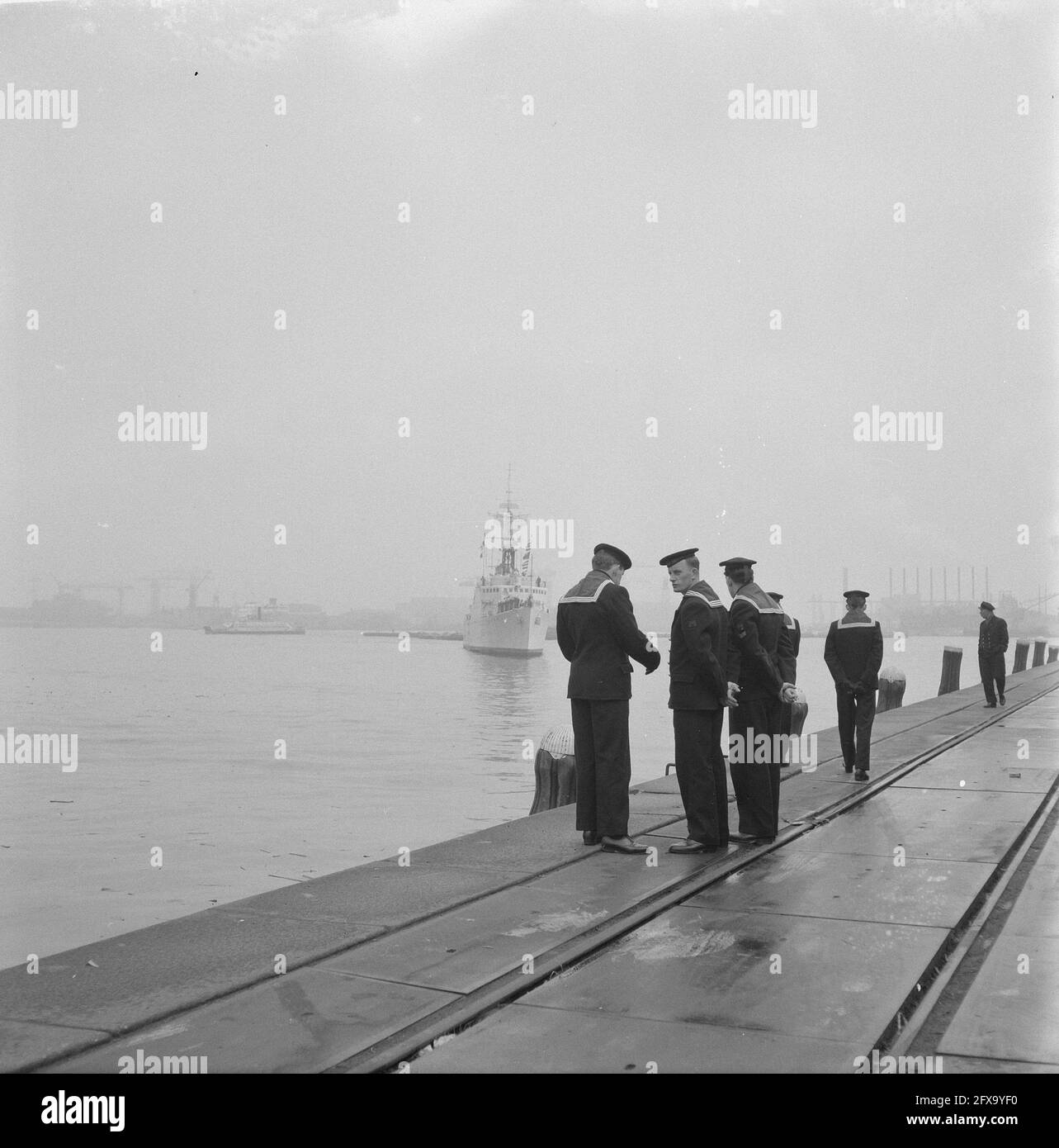 Canadian Frigate H.M.S.C. Crescent in Amsterdam, March 23, 1962 ...