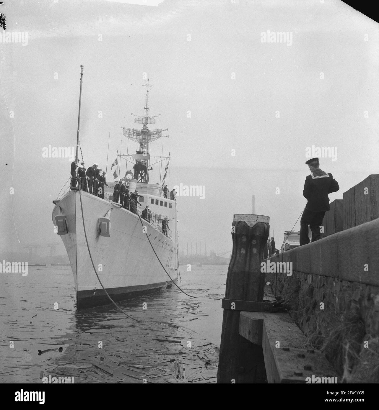 Canadian Frigate H.M.S.C. Crescent in Amsterdam, March 23, 1962 ...