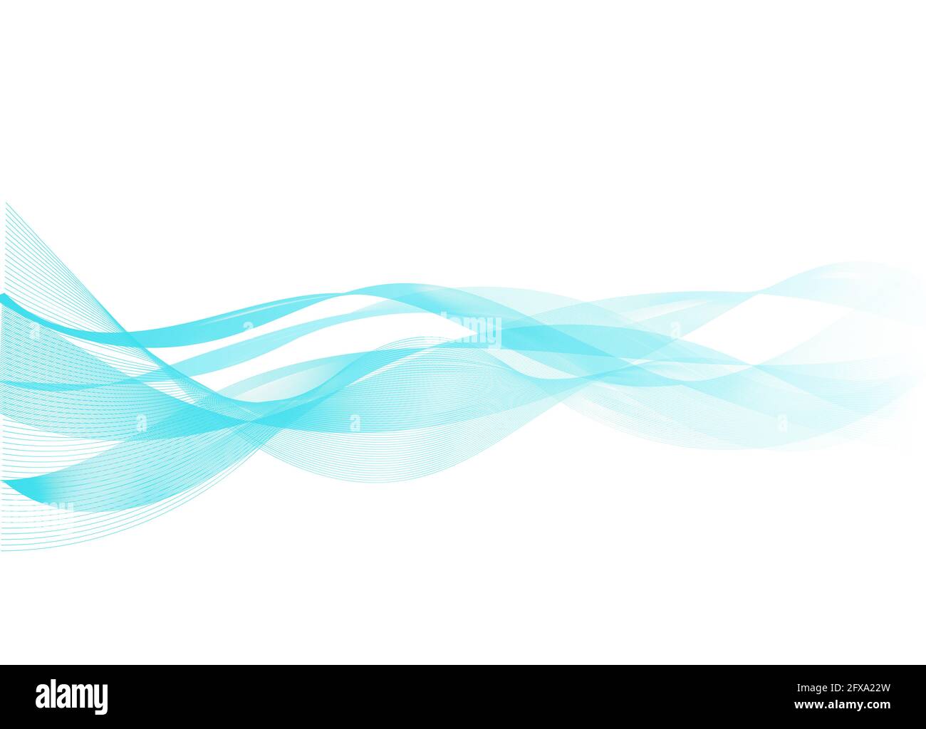 Abstract colorful wave line flowing isolated on white background for ...