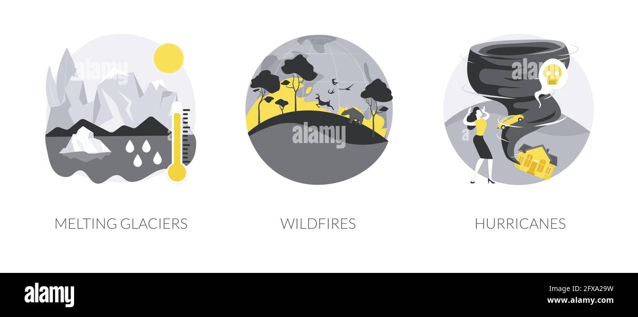 Natural disaster abstract concept vector illustrations Stock Vector ...