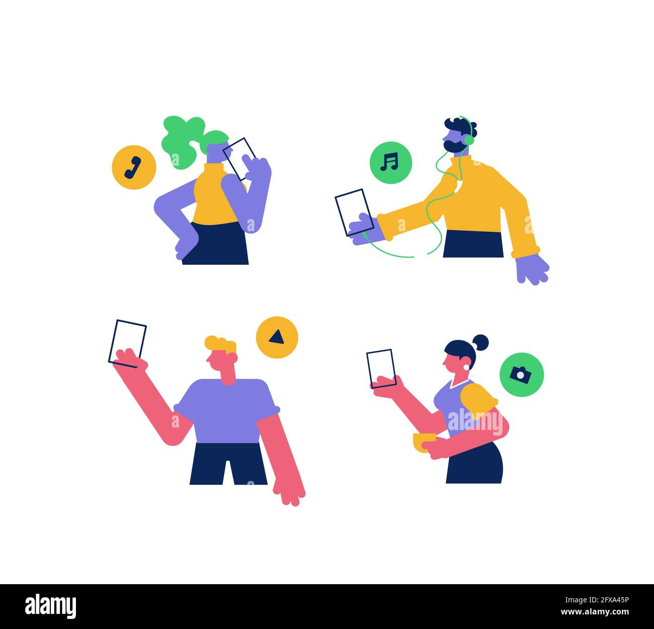 Man using smartphone social Cut Out Stock Images & Pictures - Alamy