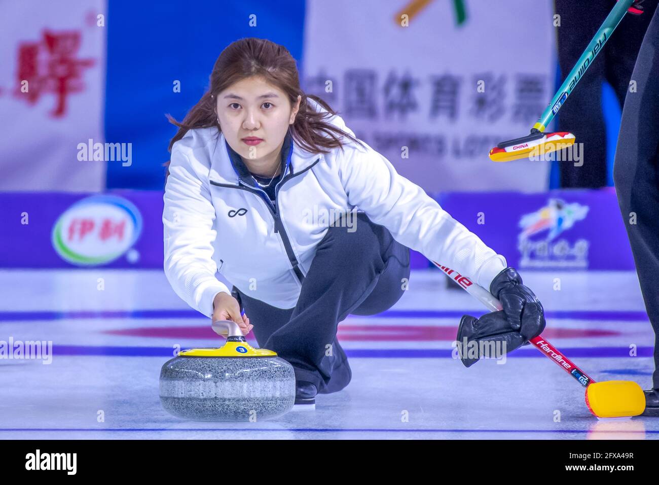 HARBIN, CHINA - MAY 26, 2021 - Athletes compete in the 2020-2021 China ...