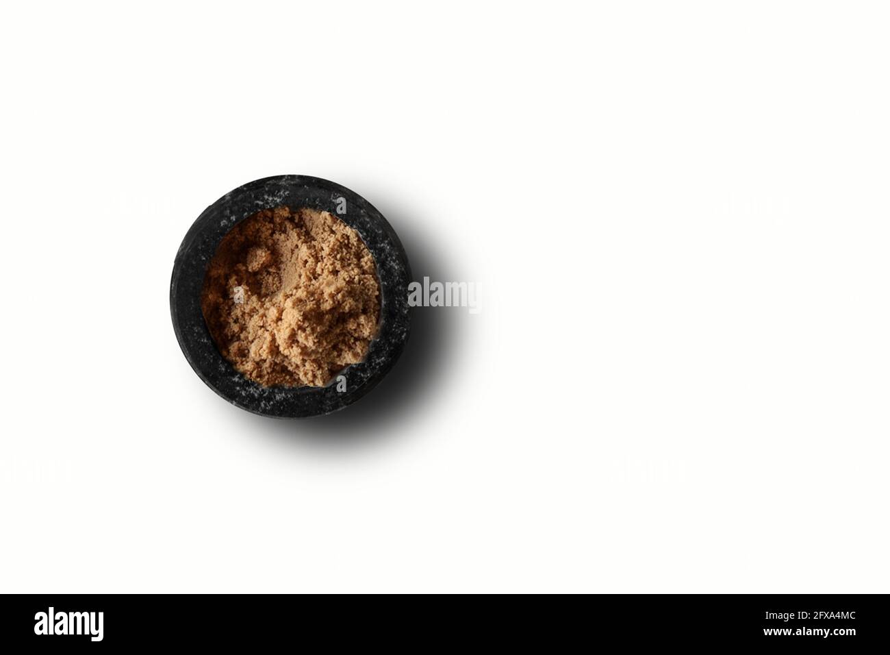 Top up view black solid rock bowl with asian spicy . fit for your ...