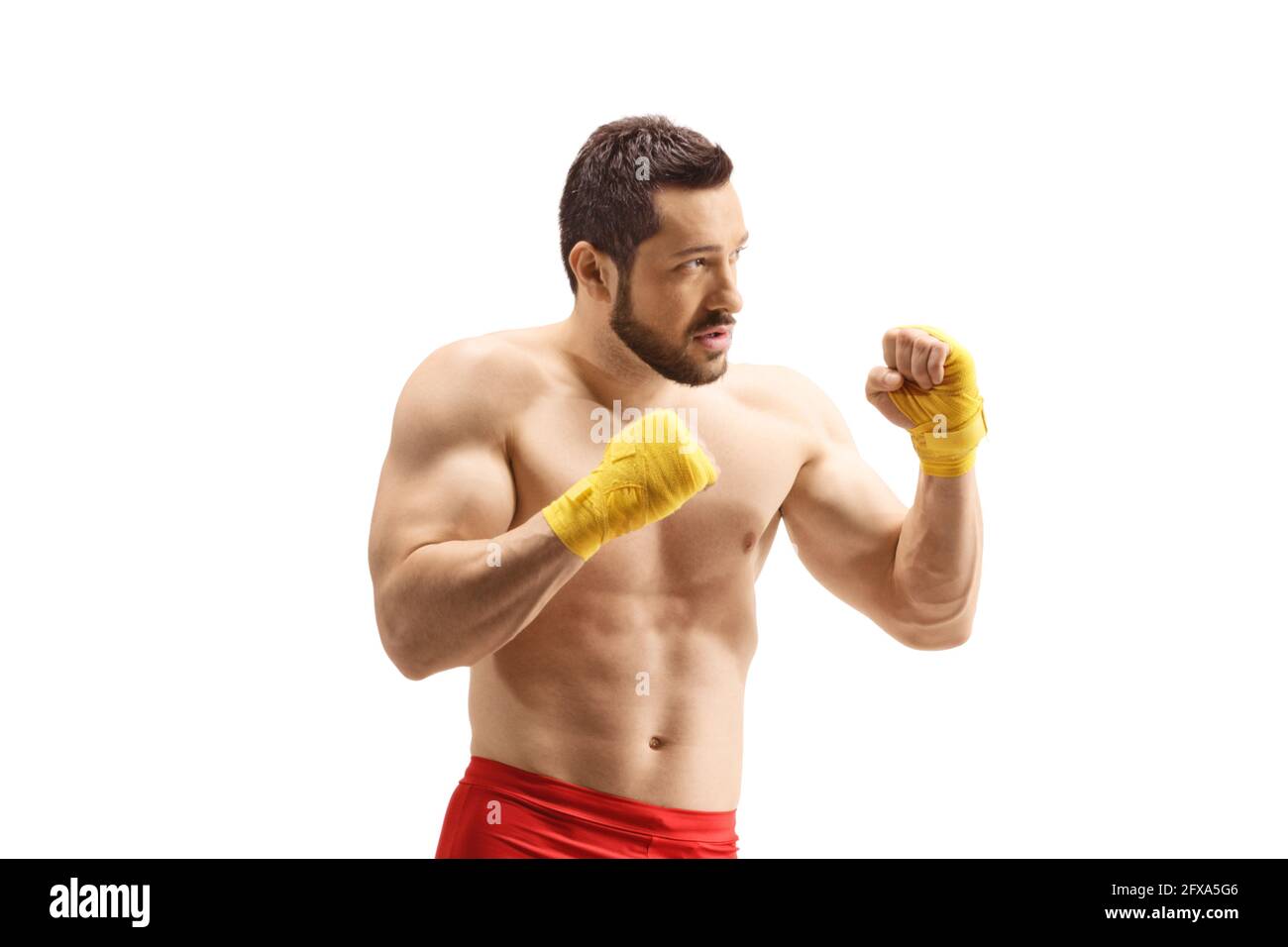 Kickboxer training punch on workout hi-res stock photography and images ...