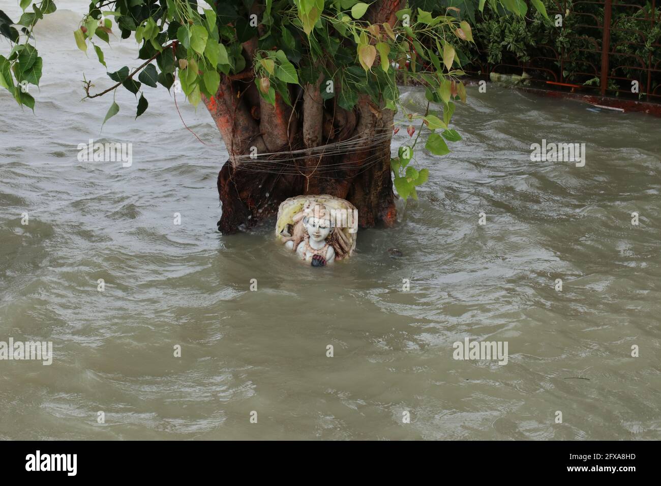 Ganga river water overflows hi-res stock photography and images - Alamy