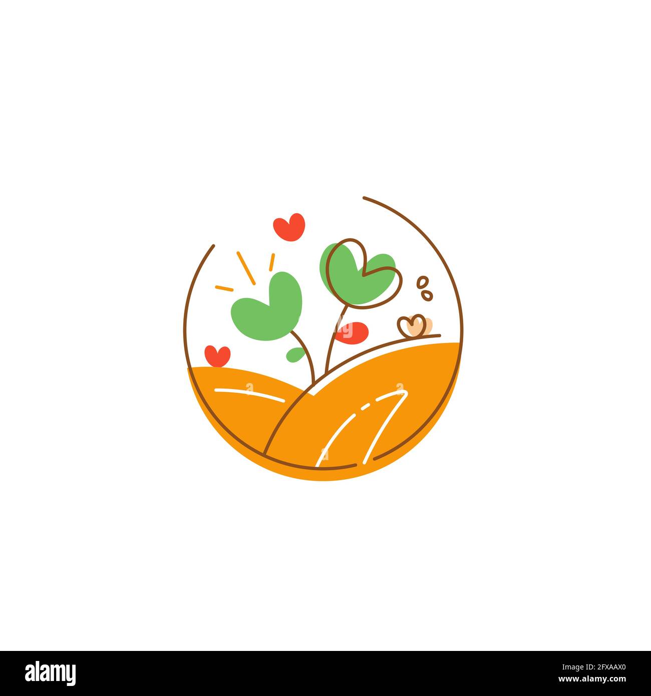 Round organic badge design Cut Out Stock Images & Pictures - Alamy