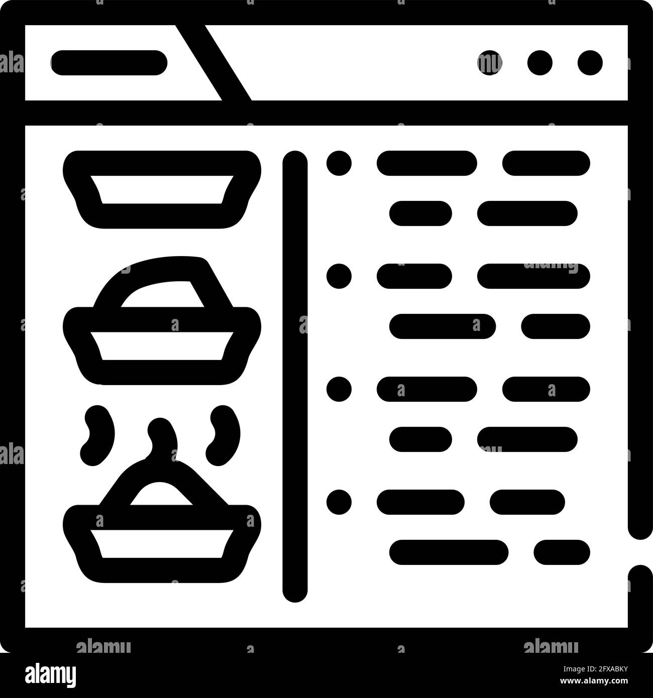 recipe website line icon vector illustration Stock Vector Image & Art ...