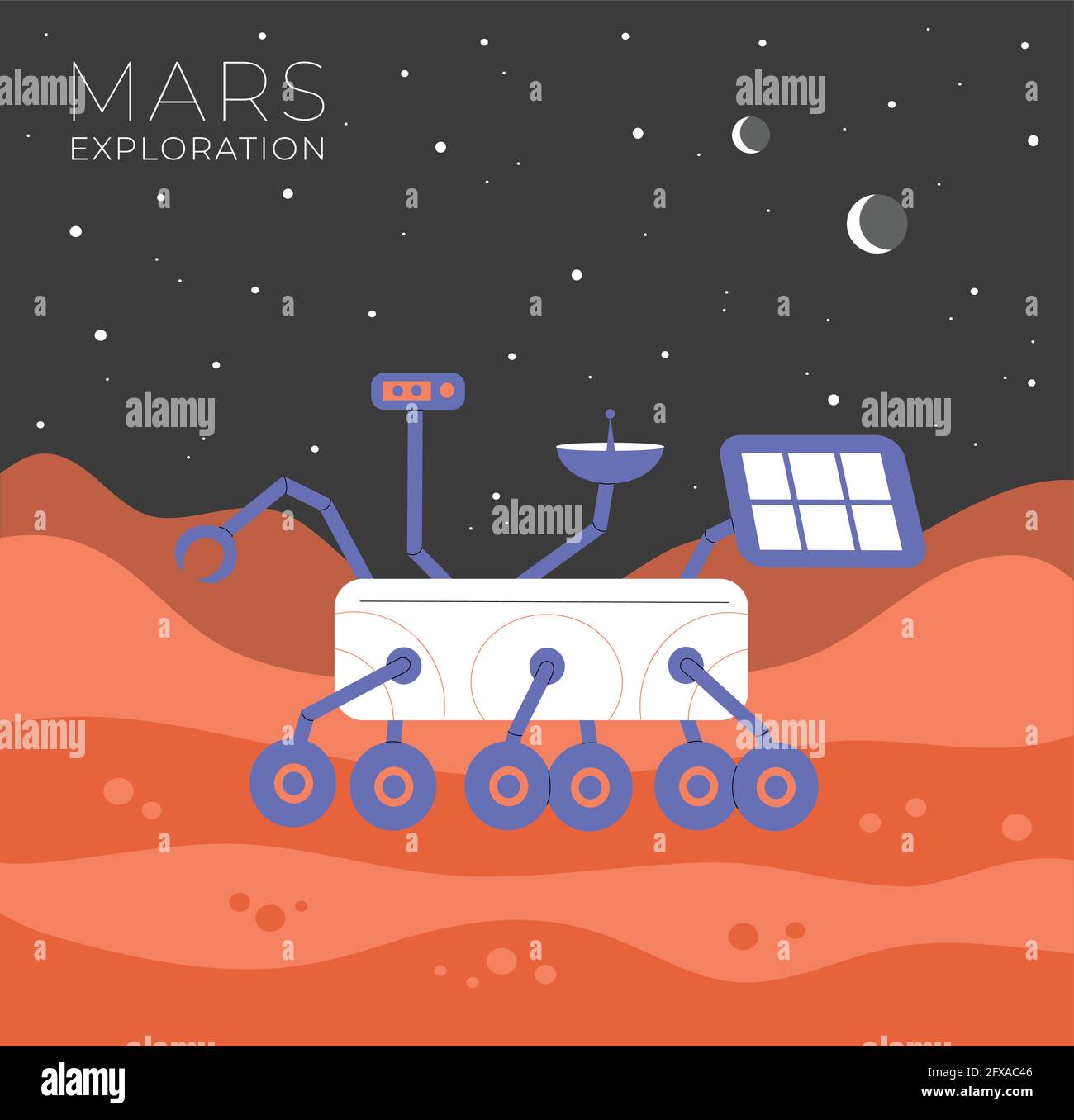 Mars surface rover Stock Vector Images - Alamy