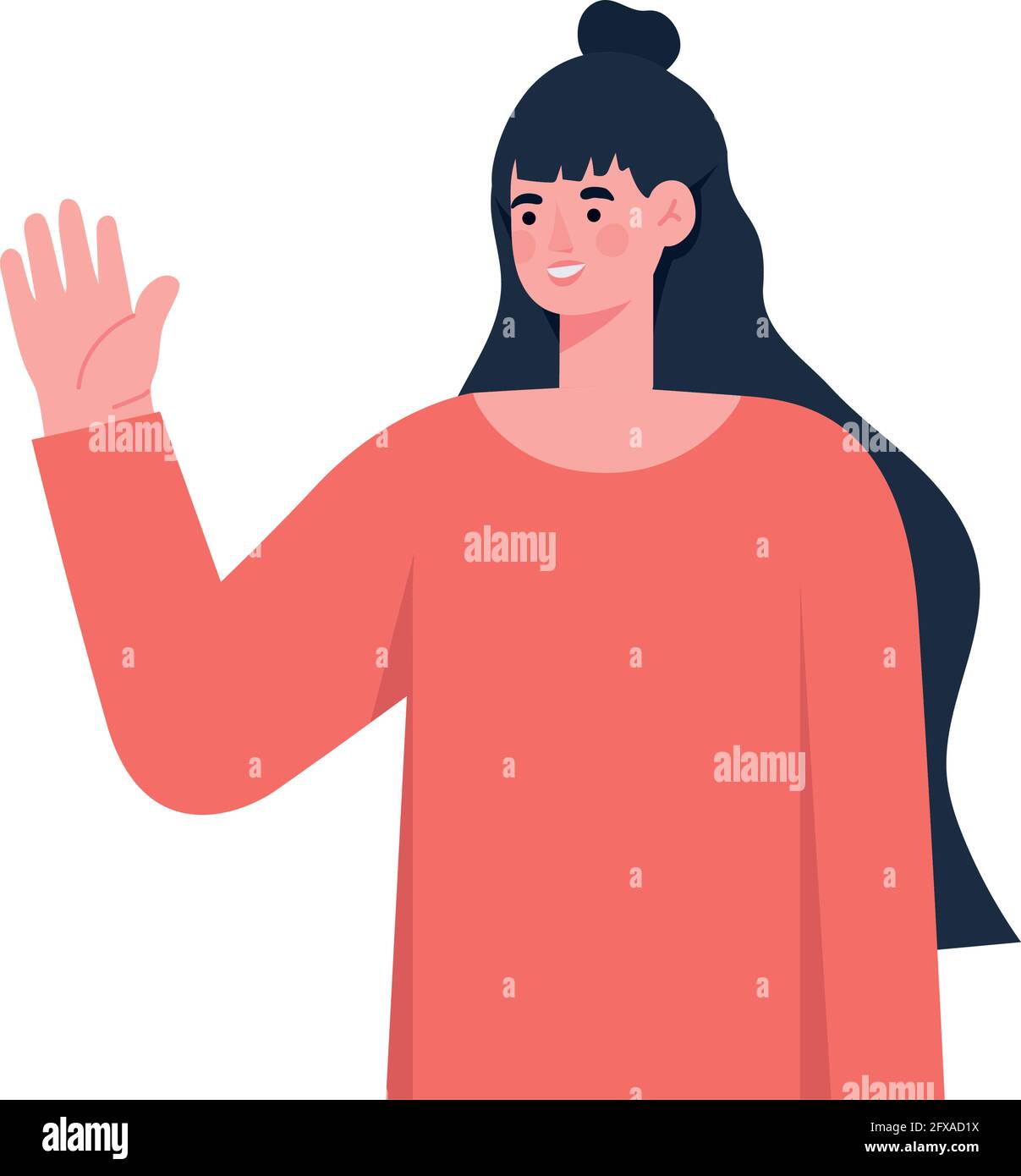 Smiling attractive caucasian female Stock Vector Images - Alamy
