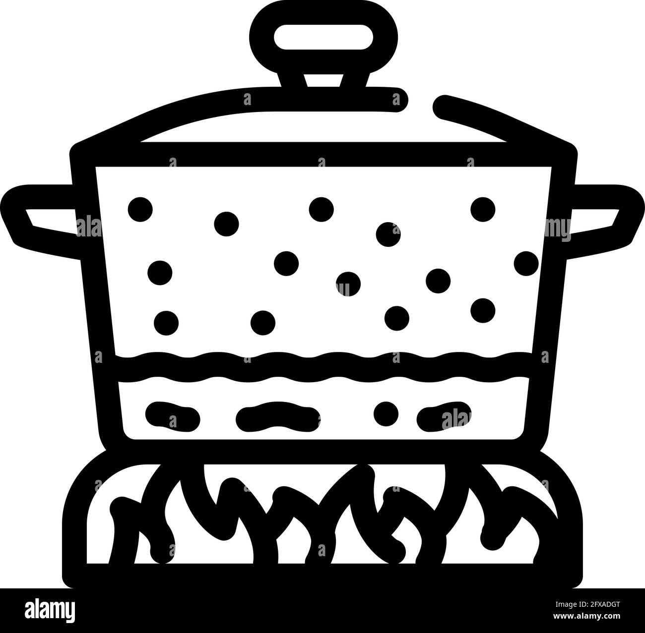 pan for cooking line icon vector illustration Stock Vector Image & Art ...