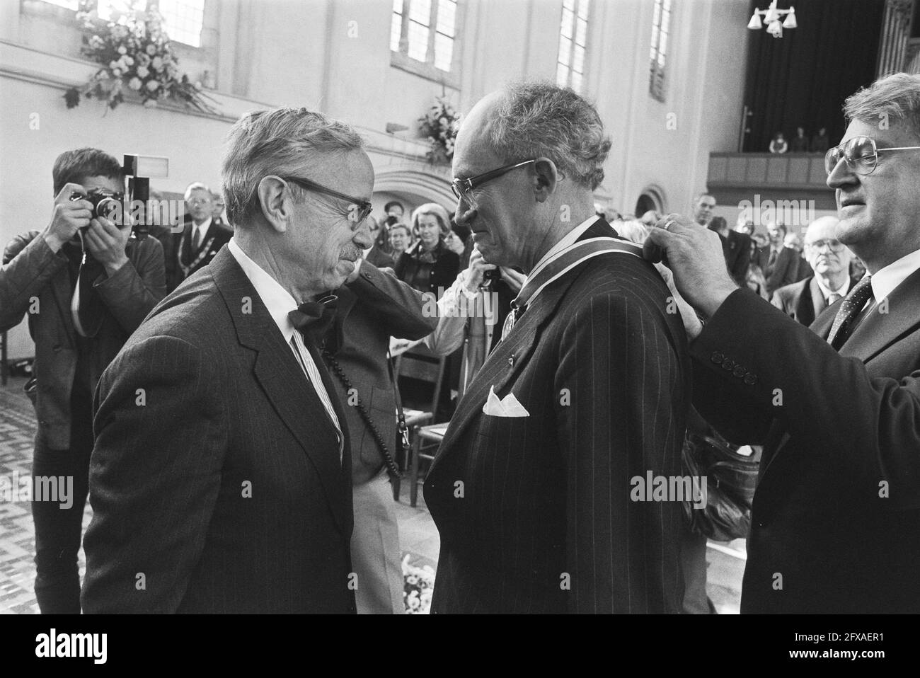 Dr. H. J. Witteveen receives the Freedom from Want Award from the hands ...