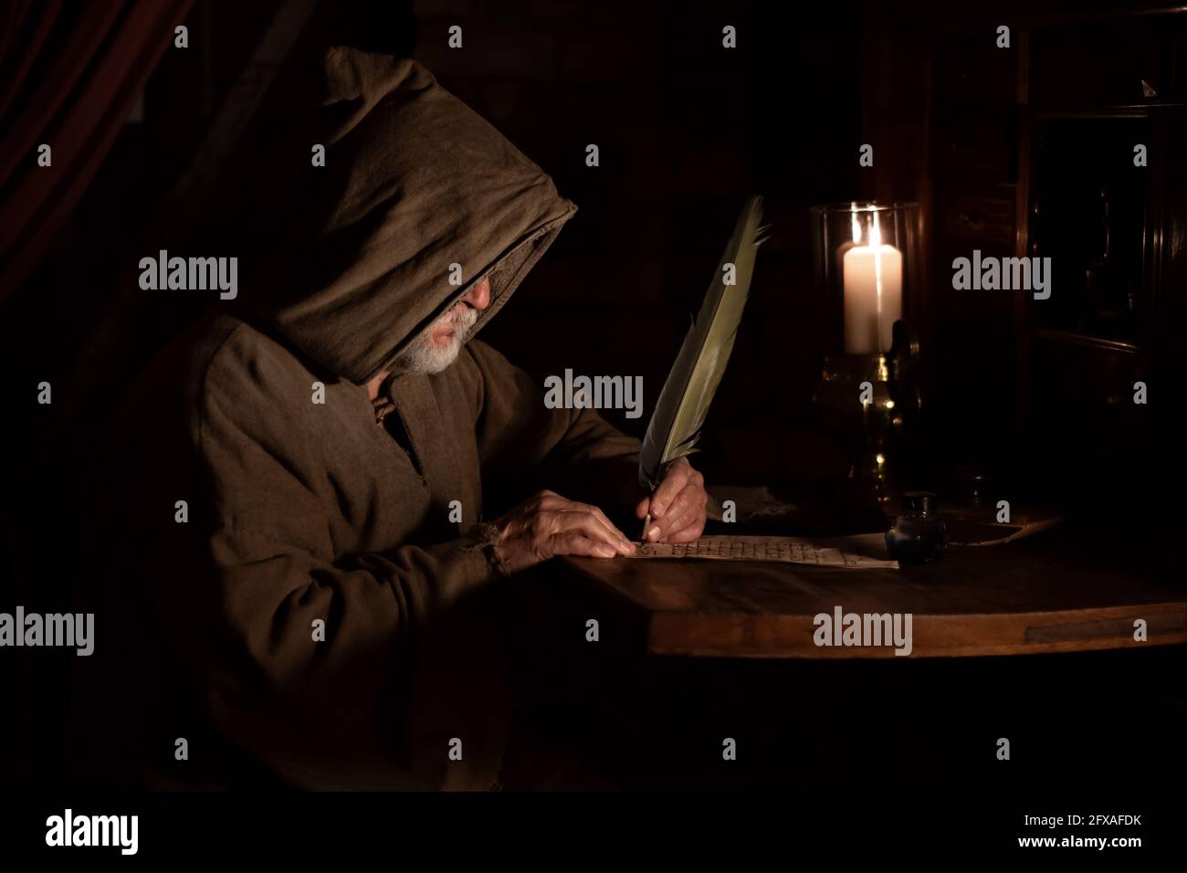 Old man writing letter hi-res stock photography and images - Alamy