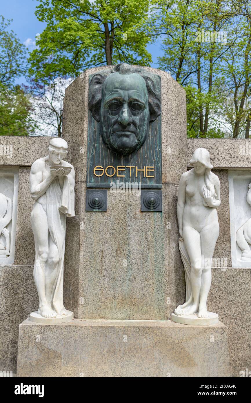 Memorial of famous German poet and thinker Johann Wolfgang Goethe in ...